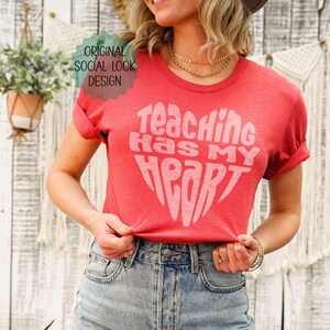 Cute Teacher Valentines Day Shirt Teacher Tee Heart Love My Class ...