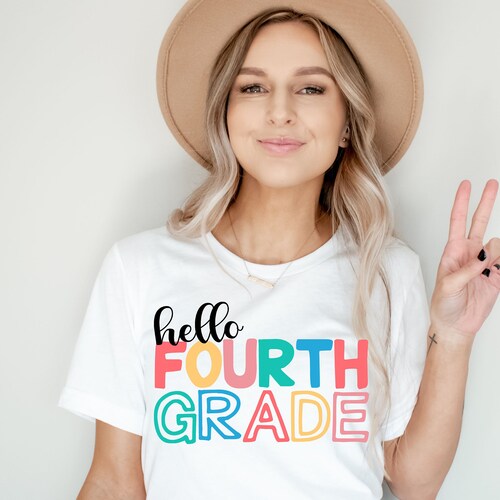 Fourth Grade Teacher Shirt Teach 4th Grade Cute Teacher Tee - Etsy