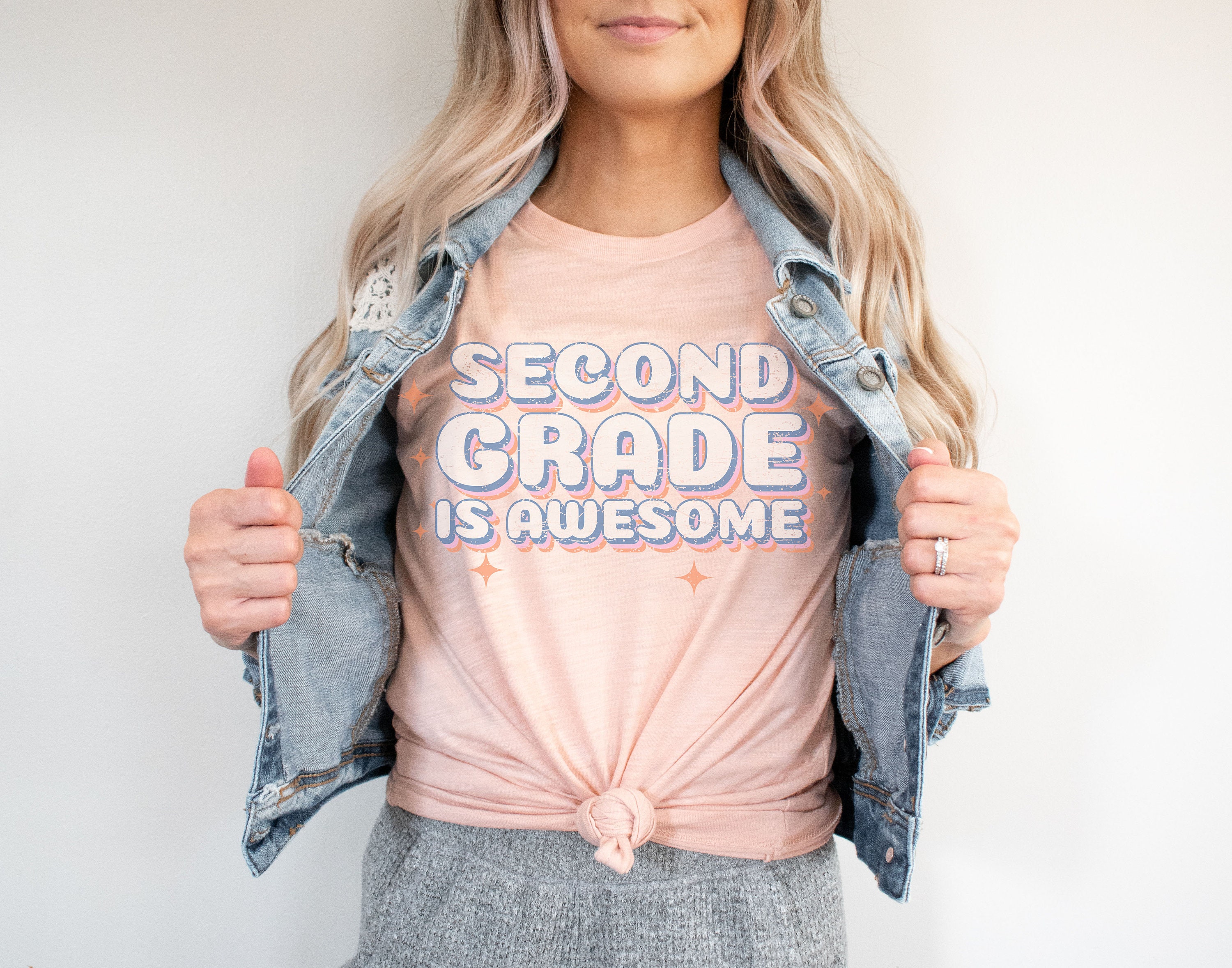 Second Grade Teacher Shirt 2nd grade teacher tee Back to | Etsy