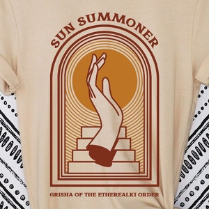 Sun Summoner Shirt - Grishaverse Tshirt - Crow Club Six of Crows - the ...