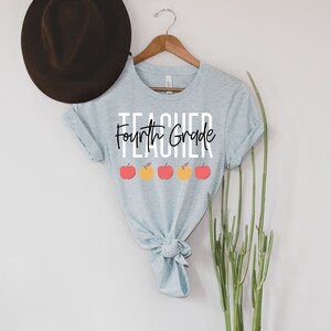 4th Grade Teacher Shirt - Fourth Grade Teacher Tshirt - Gift for 4th ...