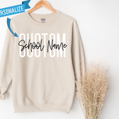 Personalized Sweatshirt Custom School Sweatshirt Team - Etsy