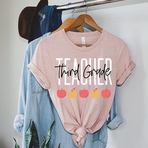 Third Grade Teacher Shirt Cute 3rd Grade Teacher Tshirt Third Grade ...