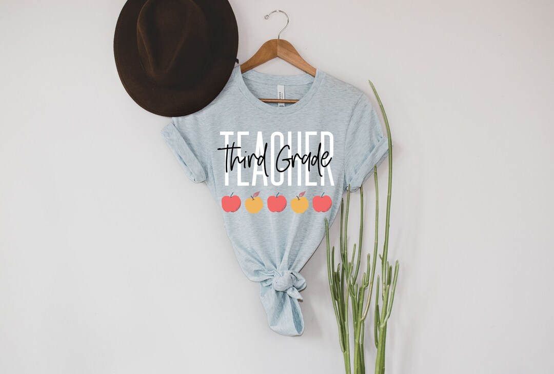 Third Grade Teacher Shirt Cute 3rd Grade Teacher Tshirt Third Grade ...