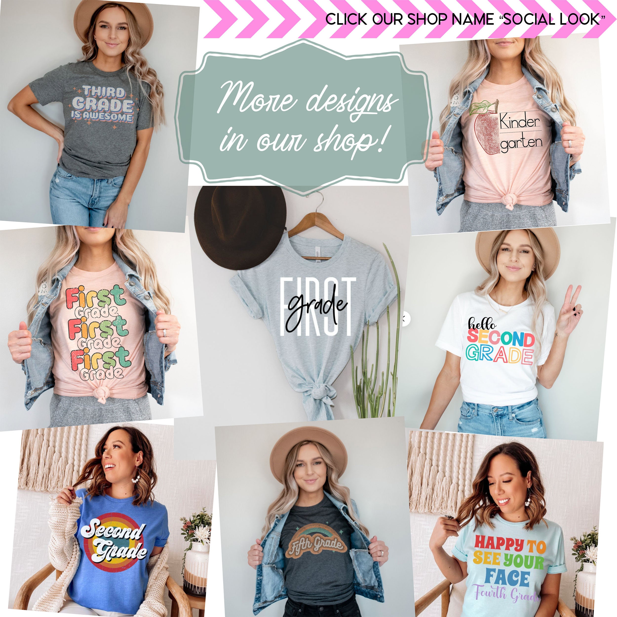 Second grade teacher shirt teach 2nd grade cute teacher tee | Etsy