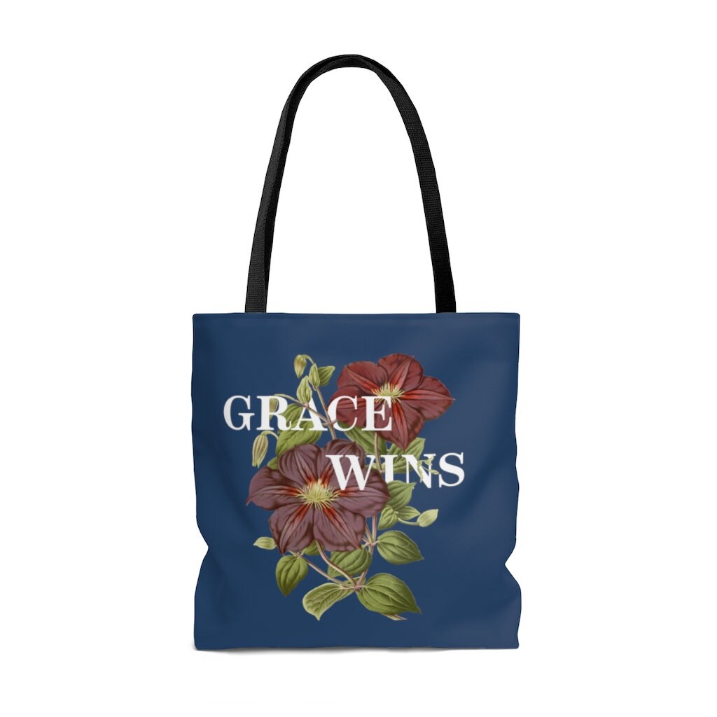 Grace Wins Tote Bag Christian Tote for Church Gift for Women | Etsy