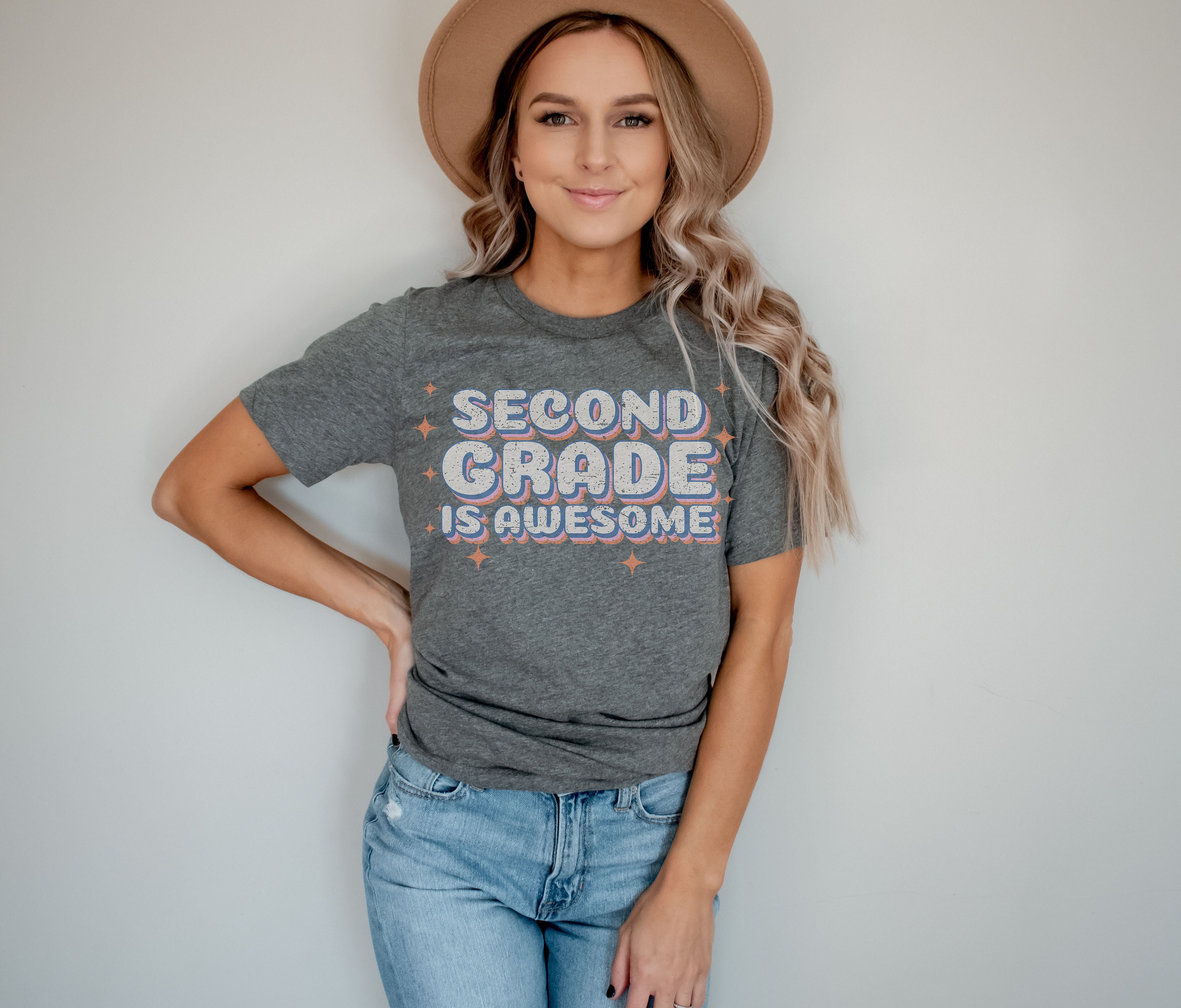 Second Grade Teacher Shirt 2nd grade teacher tee Back to | Etsy