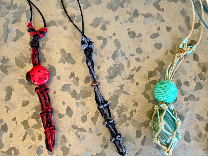 Crystal Keeper Necklaces Macramé Jewelry for Stones & | Etsy