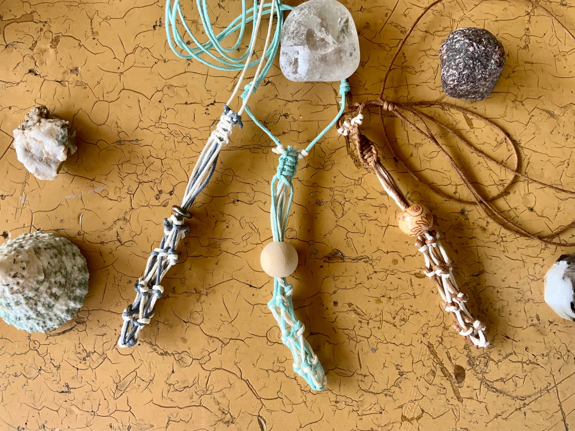 Crystal Keeper Necklaces Macramé Jewelry for Stones & | Etsy