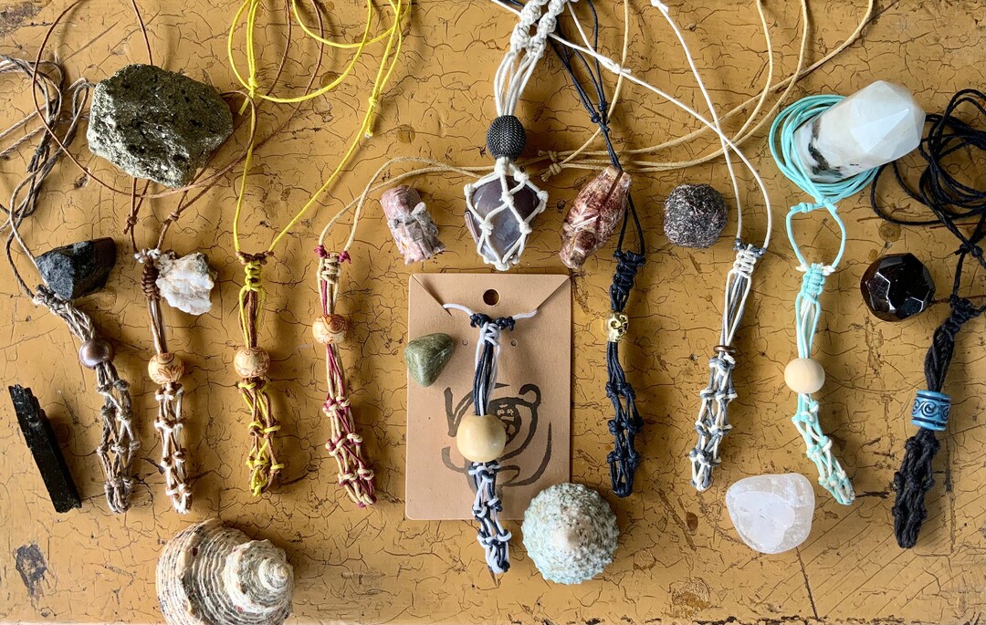 Crystal Keeper Necklaces | Macramé Jewelry for Stones & Crystals ...