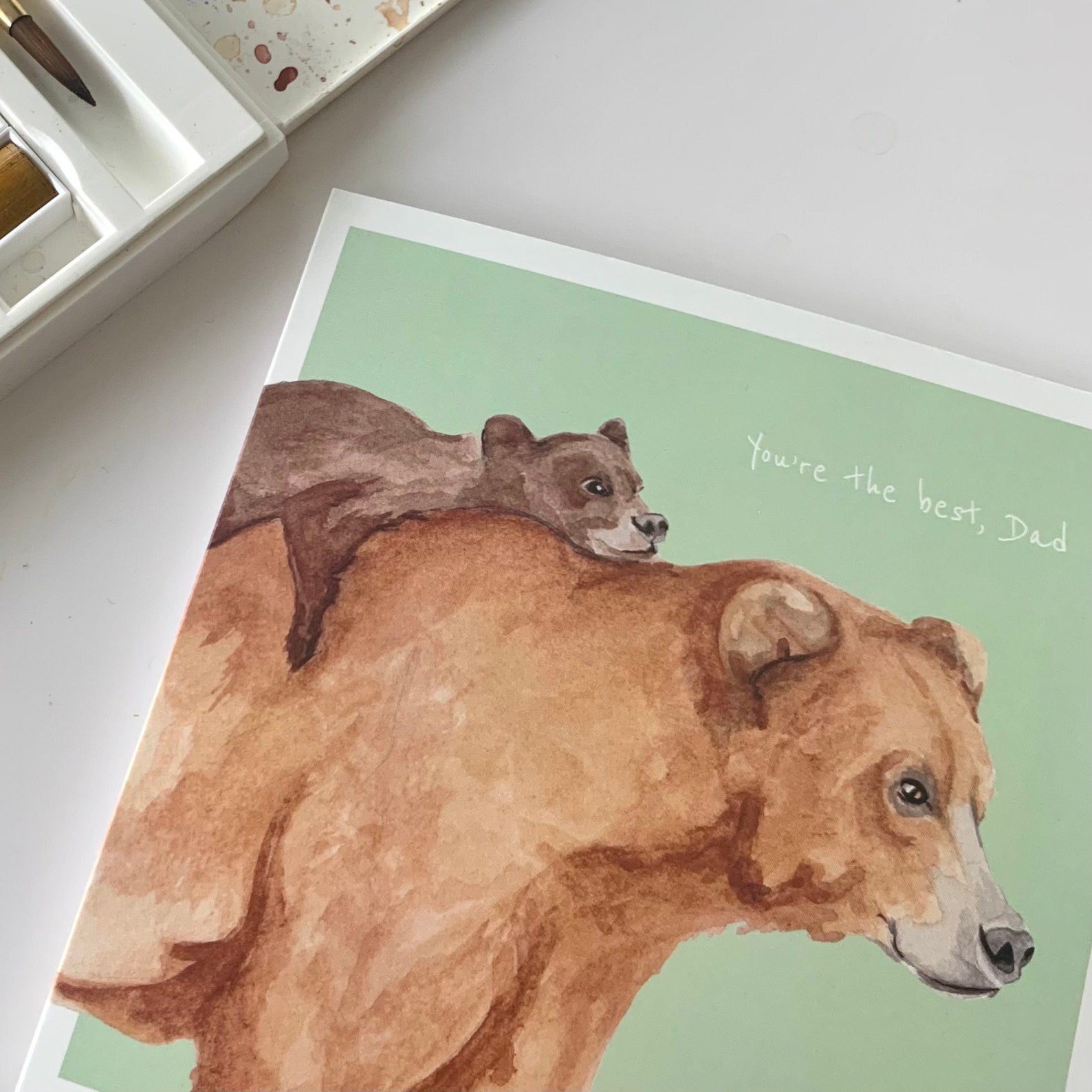 Father's Day Bear Card | Etsy