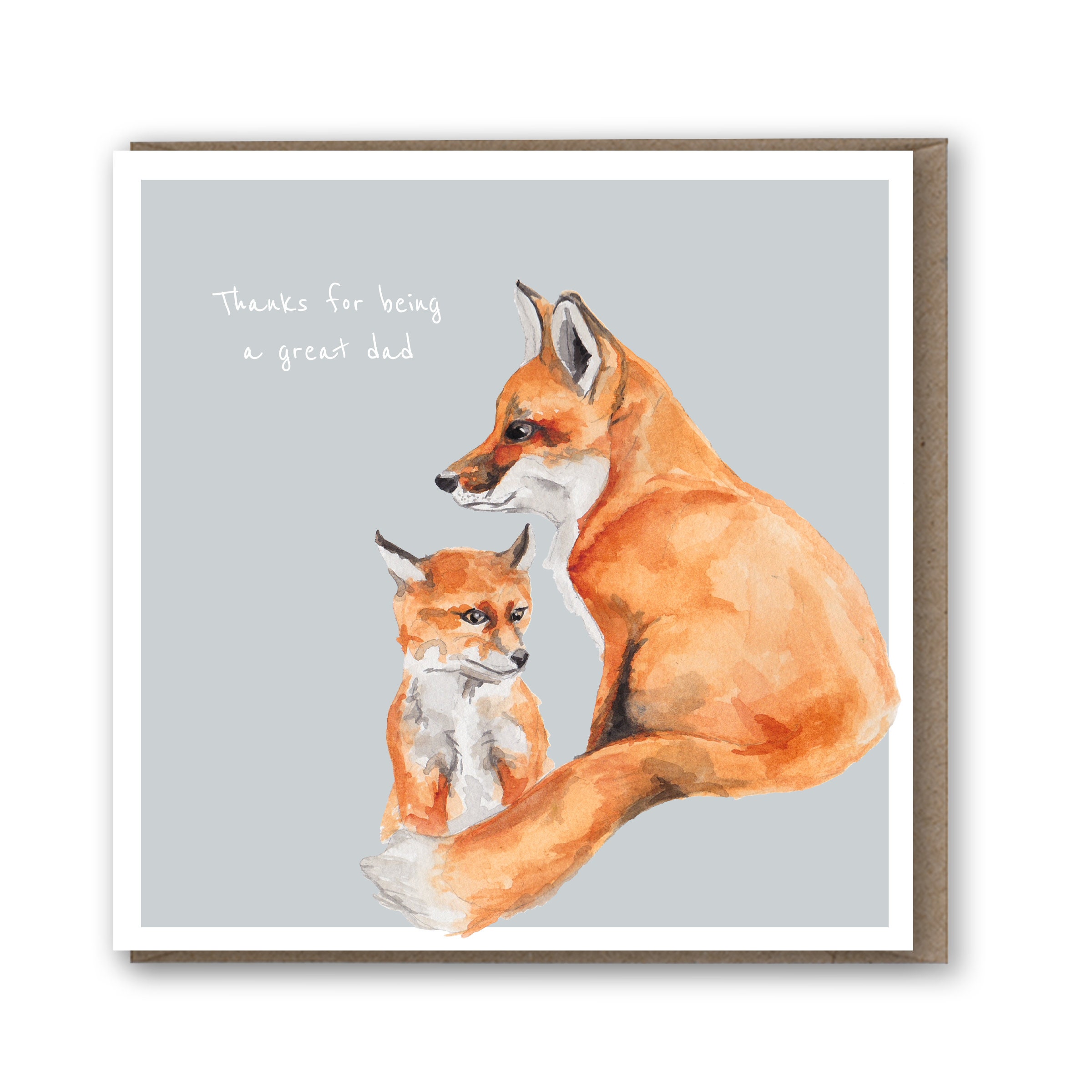 Father's Day Fox Card - Etsy