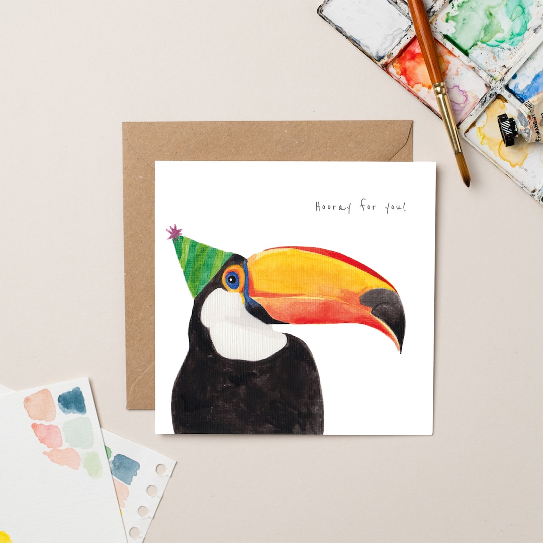 Party Toucan Card - Etsy UK