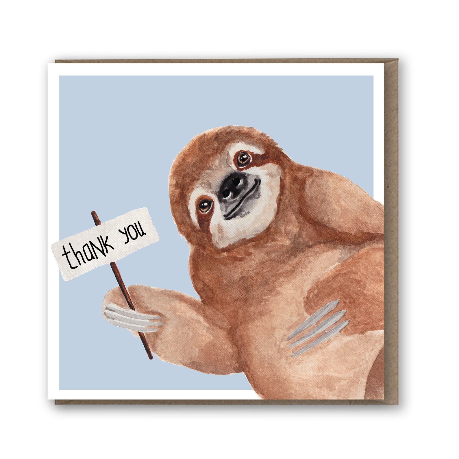 Thank You Sloth Card - Etsy UK