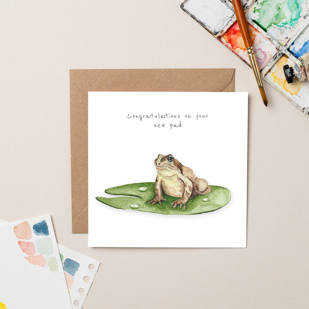 Frog New Pad Card - Etsy