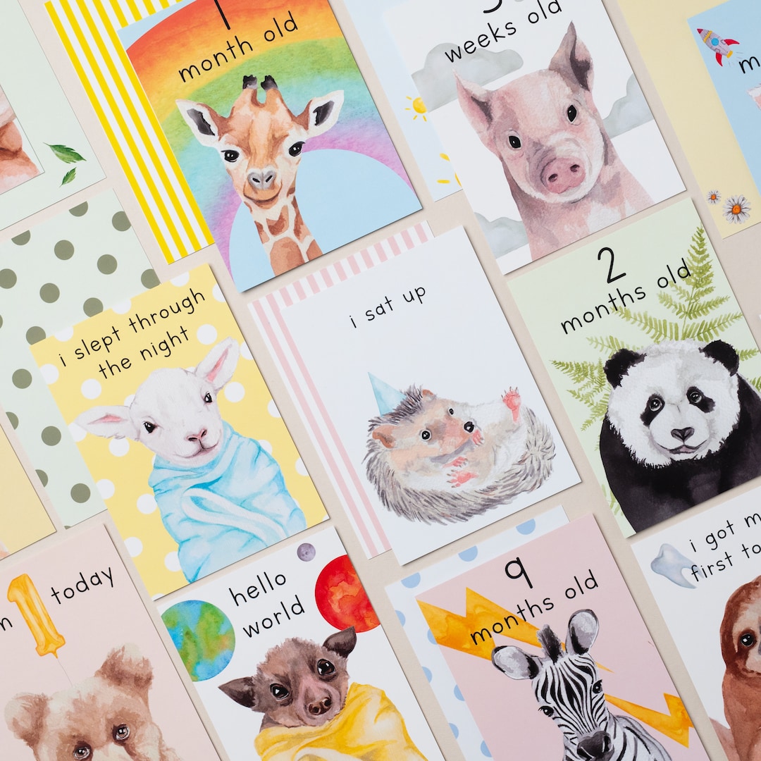 Baby Milestone Cards - Etsy