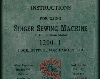 Singer _class 99 & 99K _sewing Machine _instruction Manual _PDF Format ...