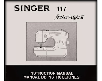 SINGER 117 FEATHERWEIGHT II Instruction Manual Sewing Machine - Etsy