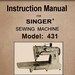 Singer Model 431 _slantomatic_sewing Machine _instruction | Etsy