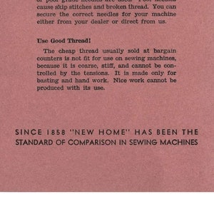 Instruction Manual _NEW HOME Model: NH Sewing Machine _digital Download ...