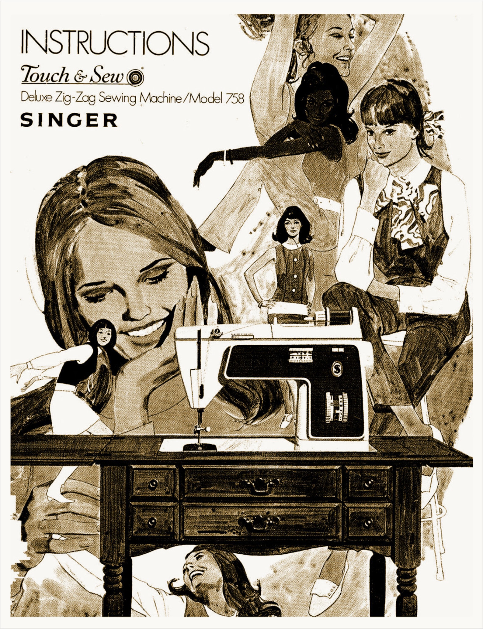 Singer Model 758 _touch N Sew Sewing Machine _instruction Manual ...
