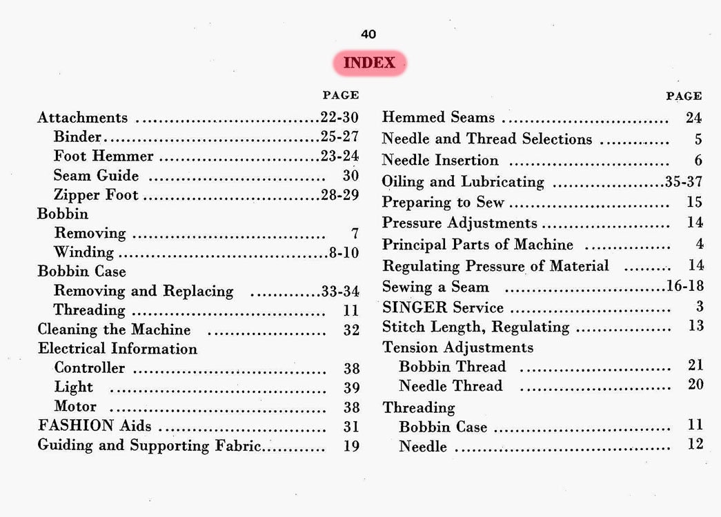 Singer 285K _instruction Manual _PDF Format _digital Download - Etsy