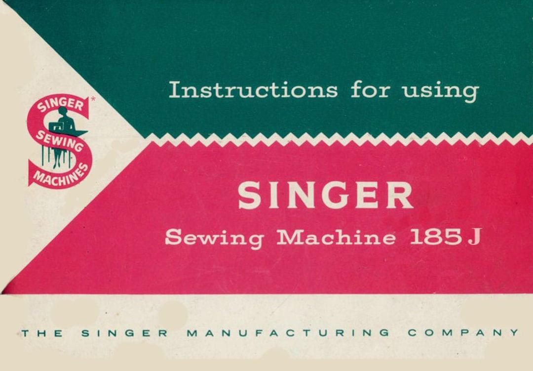 Singer 185J Sewing Machine _instruction Manual _PDF Format _digital ...