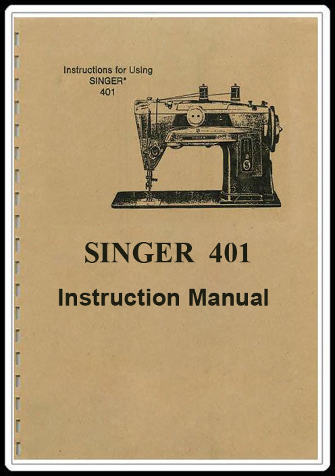 Singer 401 Slant O Matic _instruction Manual _digital Download _PDF ...