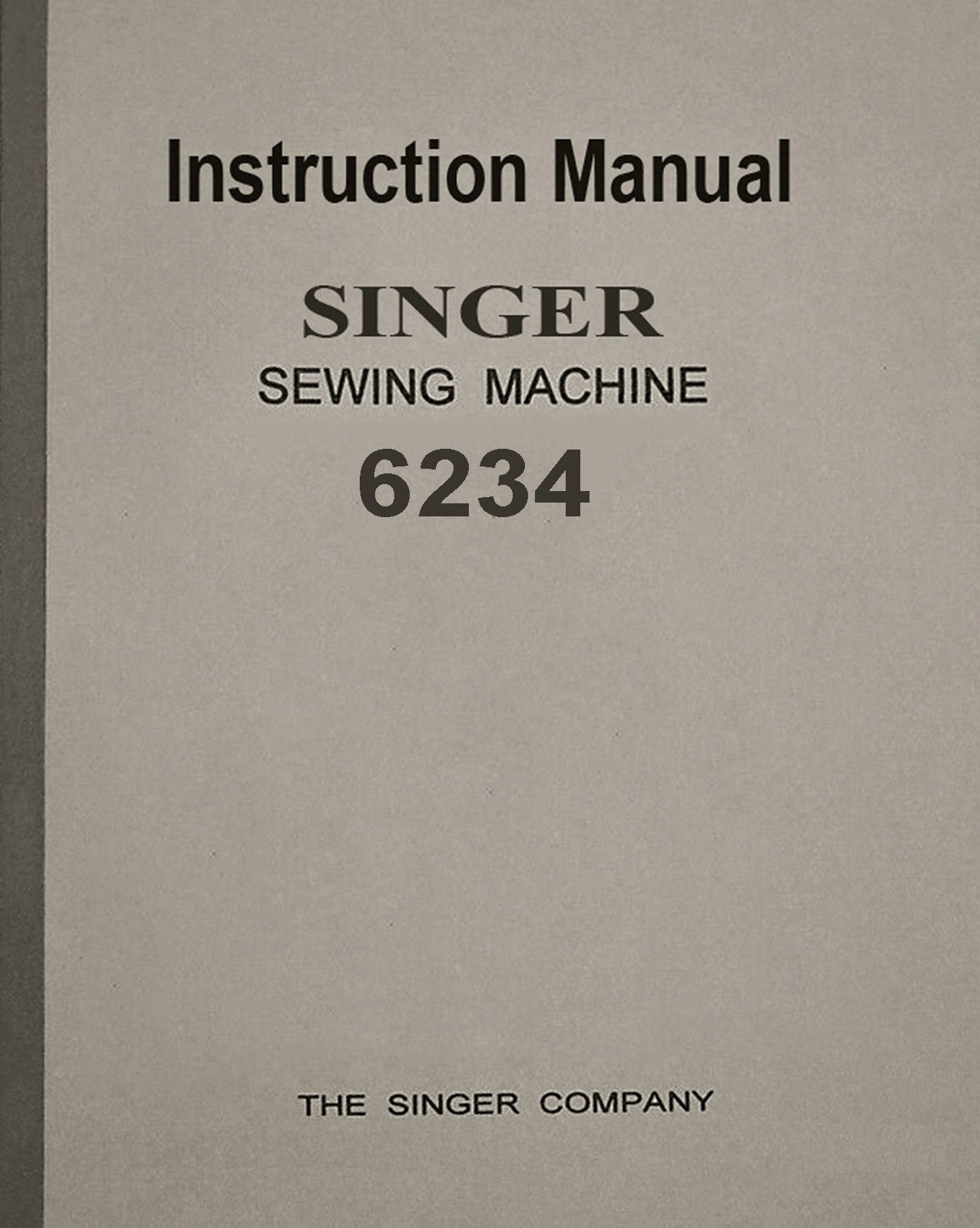 Singer 6234 Zigzag Sewing Machine _instruction Manual _digital Download ...