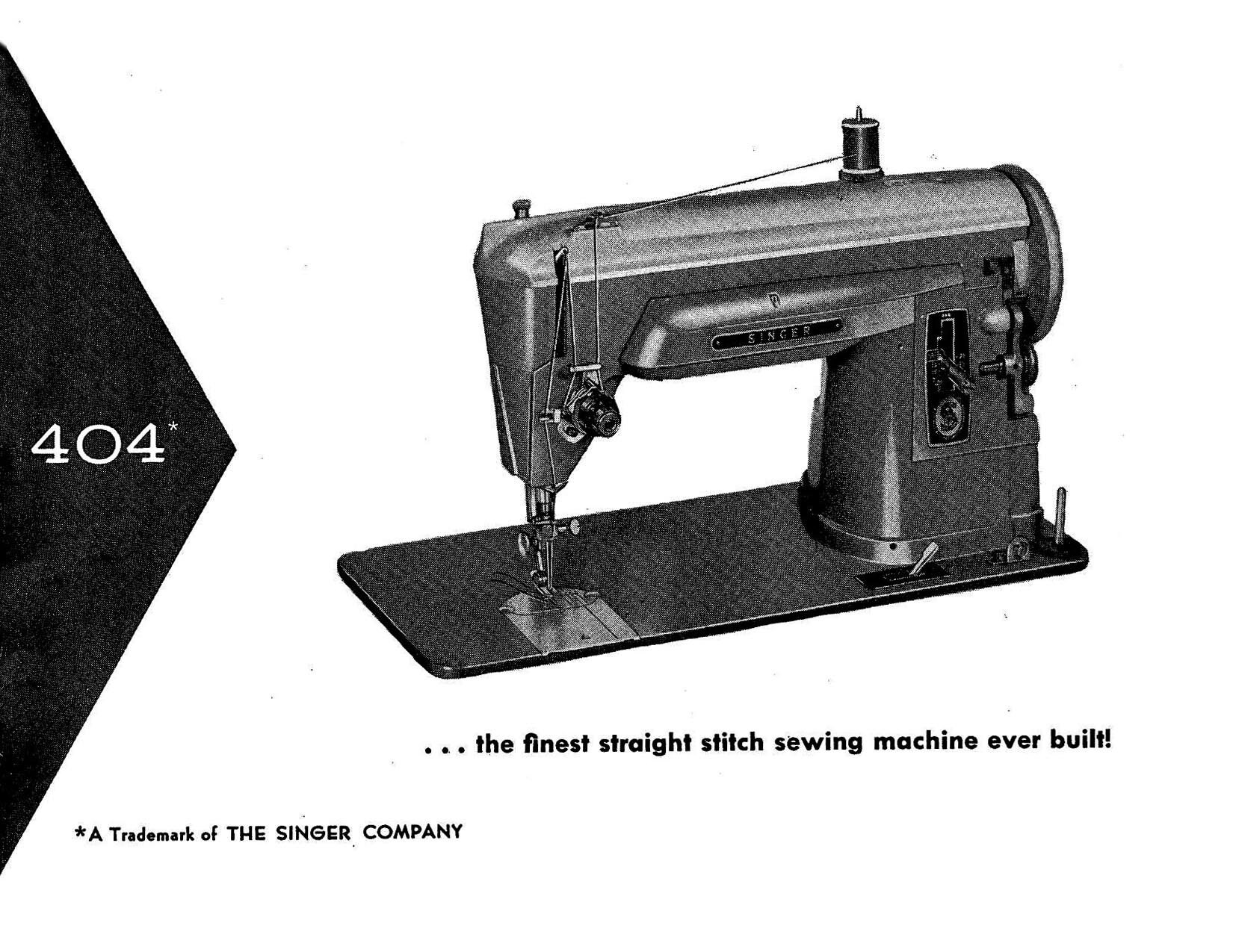 Singer 404 _instruction Manual _PDF Format _digital Download - Etsy