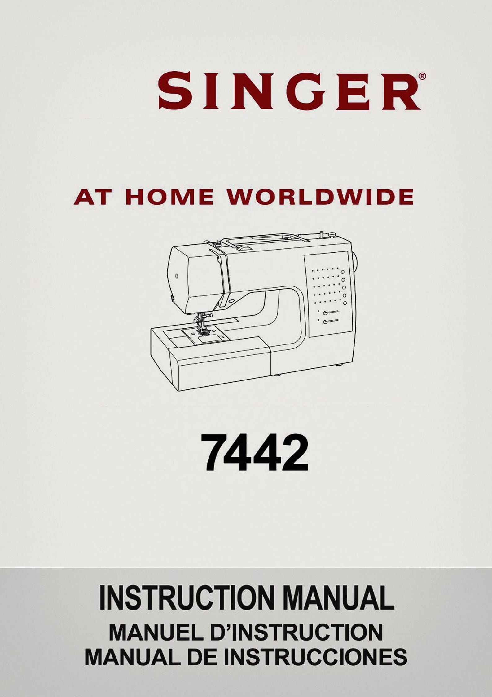 Singer 7442 _instruction Manual _digital Download _PDF Format - Etsy