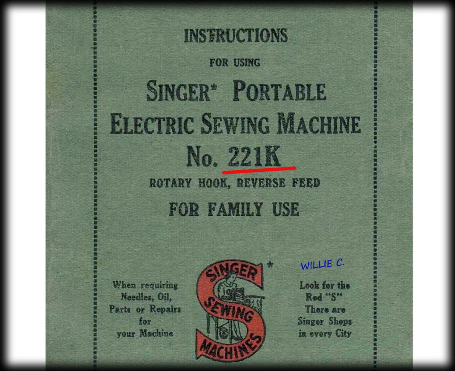 Singer 221k _instruction Manual _digital Download _PDF Format - Etsy