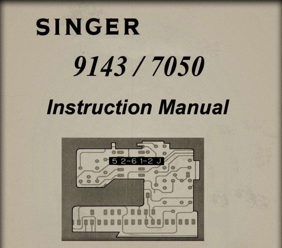 Singer 9143 / 7050 _instruction Manual _PDF Format _digital Download - Etsy