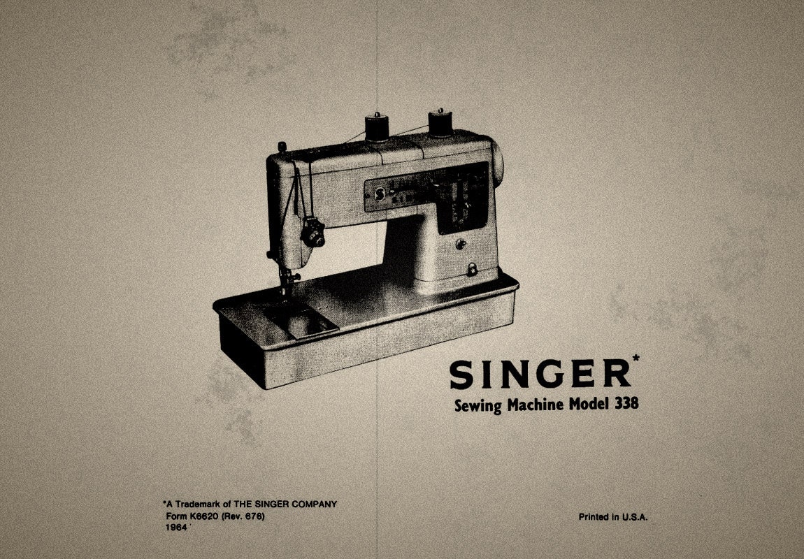 SINGER 338 Instruction Manual _PDF Format _digital Download - Etsy UK