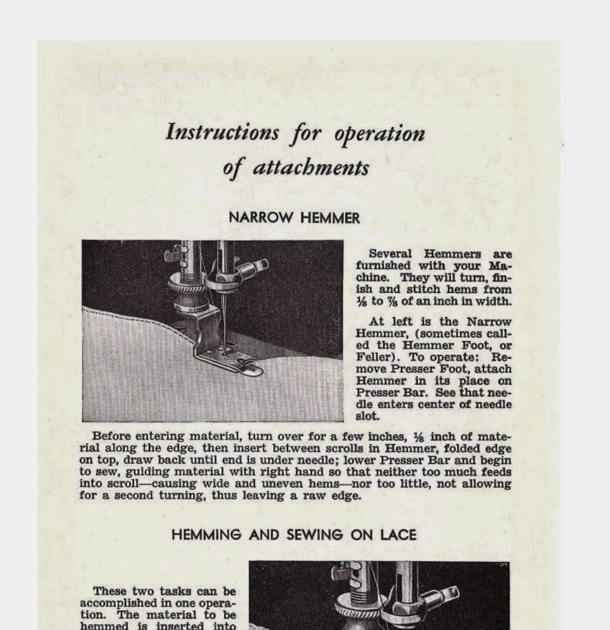Instruction Manual _NEW HOME Model: NH Sewing Machine _digital Download ...