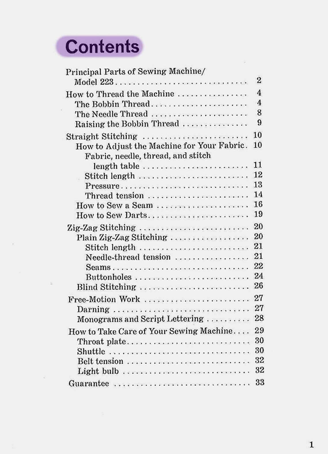 Singer 223 _instruction Manual _PDF Format _digital Download | Etsy