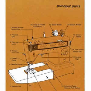 Singer Stylist 834 Sewing Machine _instruction Manual _digital Download ...