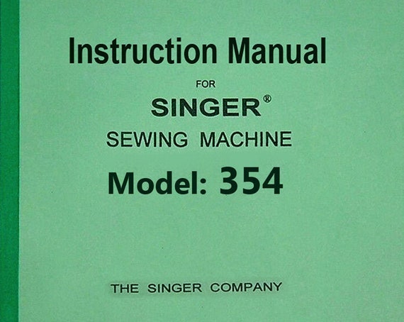 Singer 354 Genie _instruction Manual _PDF Format _digital | Etsy
