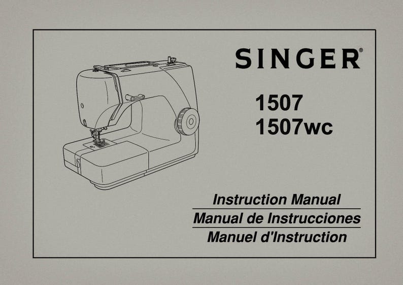 Singer 1507 _instruction Manual _digital Download _PDF Format - Etsy