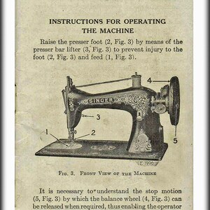 Singer Model: 115 Sewing Machine _instruction Manual _PDF Format ...