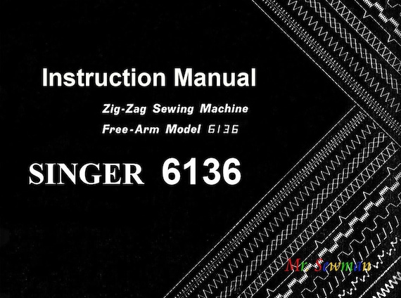 Singer 6136 _zigzag Sewing Machine _instruction Manual | Etsy