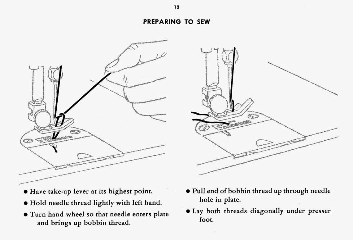 Singer 185J Sewing Machine _instruction Manual _PDF Format _digital ...