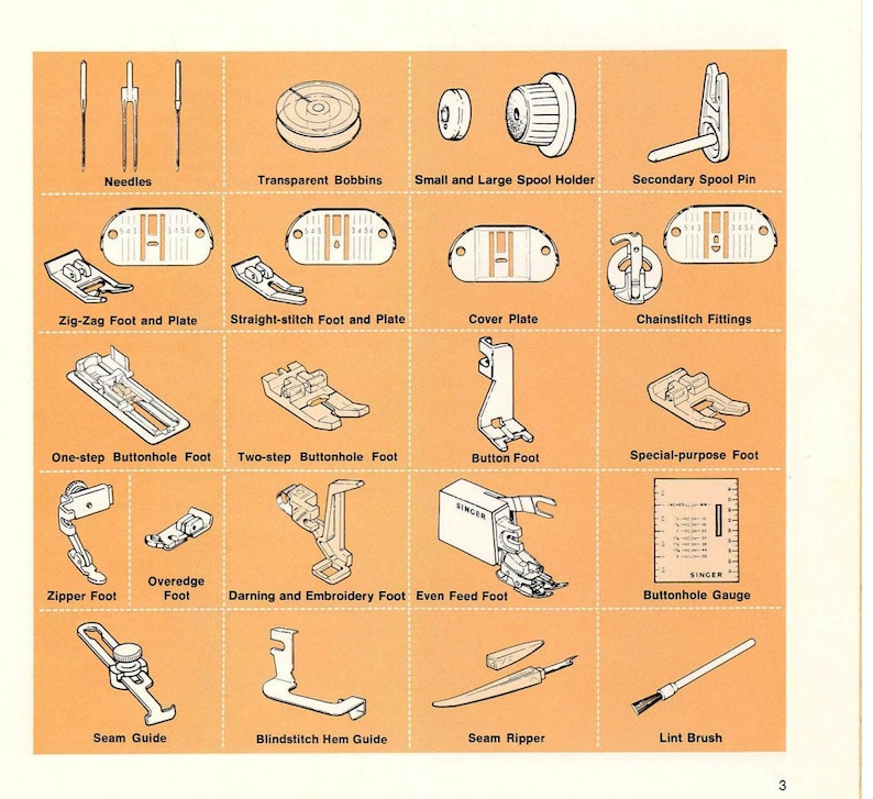 Singer Athena 2000 _instruction Manual (PDF Format) _digital Download ...
