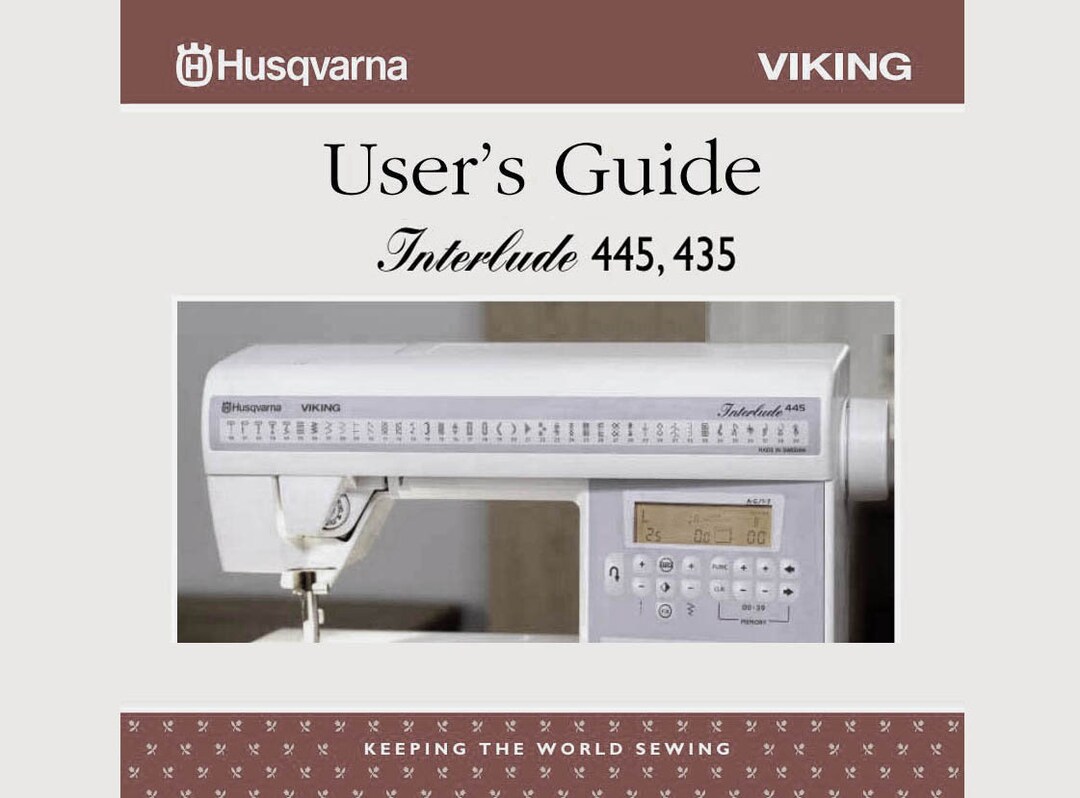 Husqvarna- Viking 435 _445 Interlude _user's Guide _digital Download ...