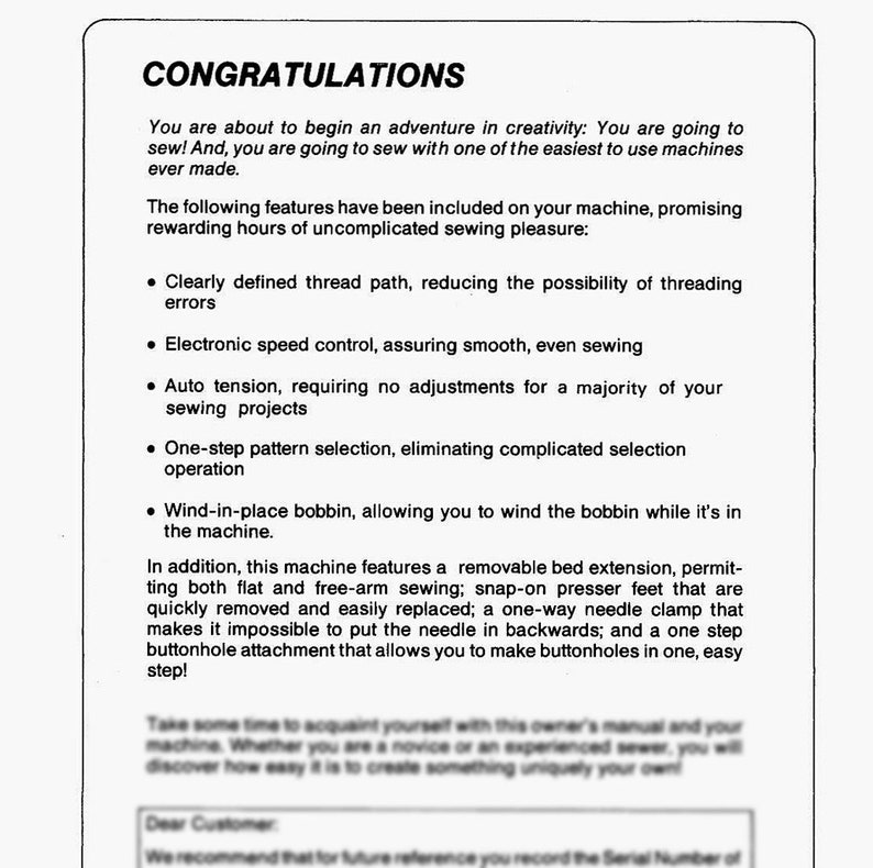 Singer Model: 6235 _instruction Manual _digital Download _PDF Format - Etsy