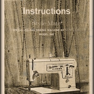 Singer 348 _instruction Manual _digital Download in PDF Format - Etsy