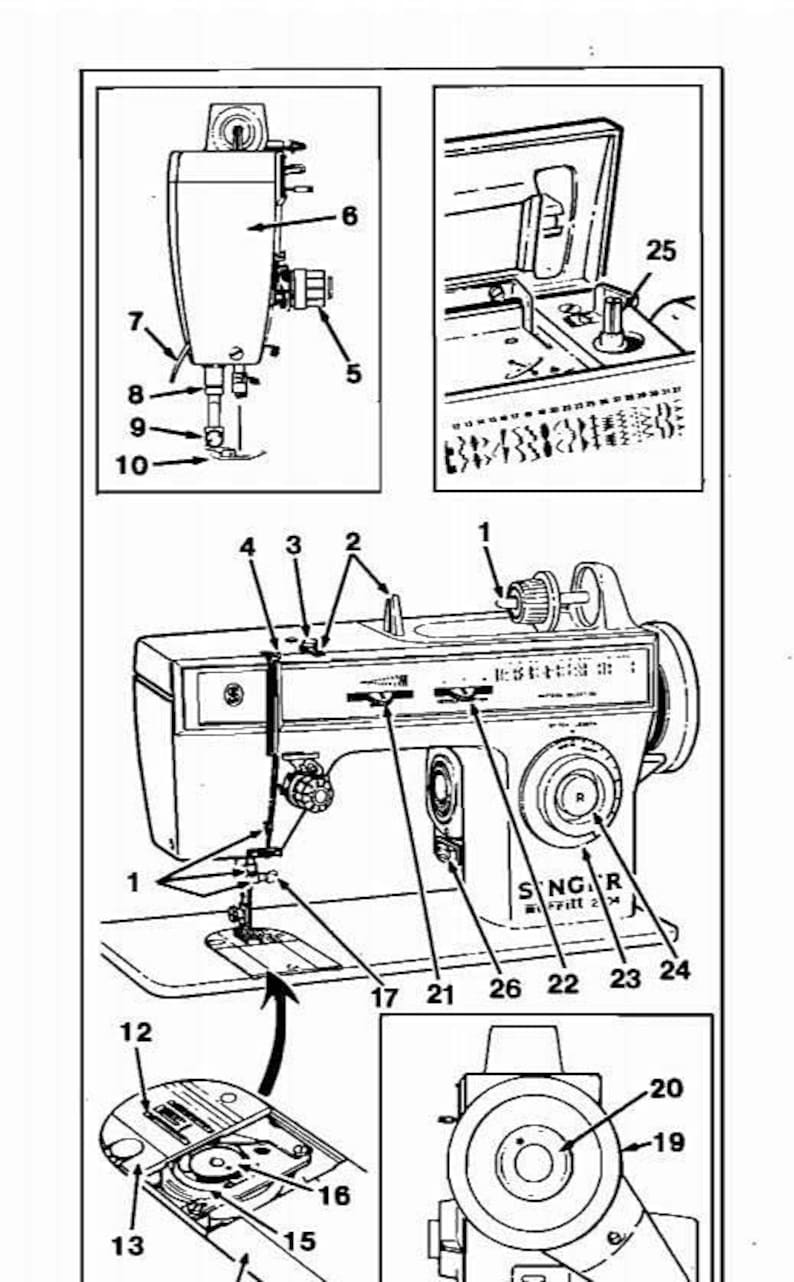 Singer Merritt 2404 _instruction Book _PDF Format _digital Download - Etsy