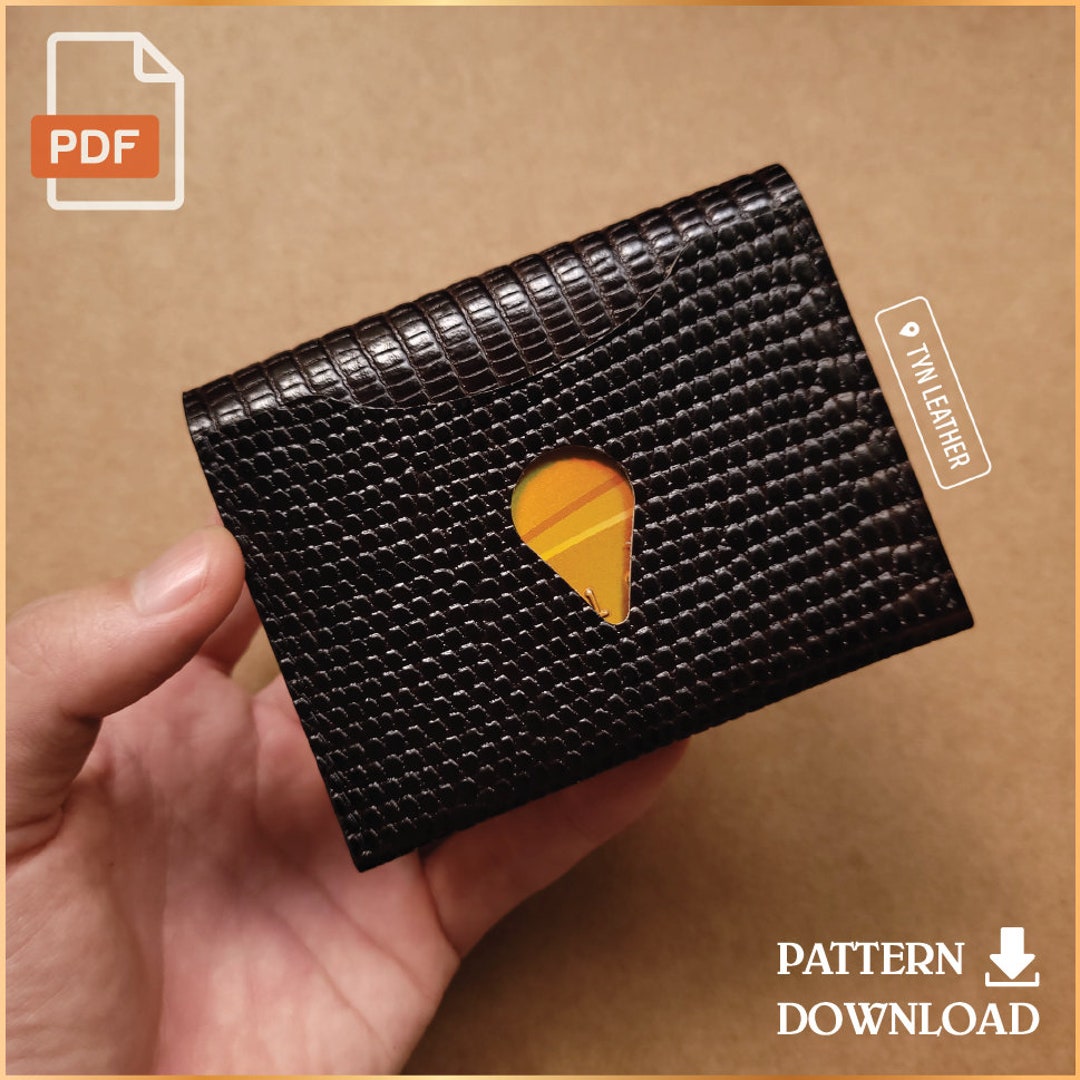 Leather Card Holder Wallet PDF Template V4 - Leather Pattern - PDF ...