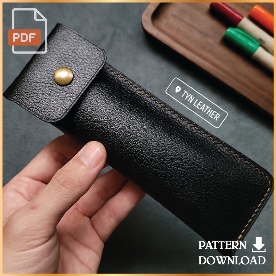 Leather Pencil Case Pattern V2 - Leather Pattern - PDF Pattern - A4 ...
