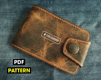 Leather Card Holder Wallet PDF Template V2 Leather Pattern - Etsy